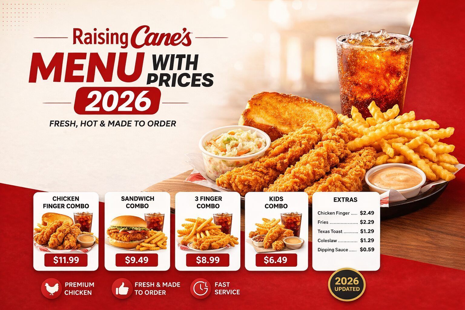 Raising Cane’s Menu with Prices 2026: Full Guide to Combos, Costs ...